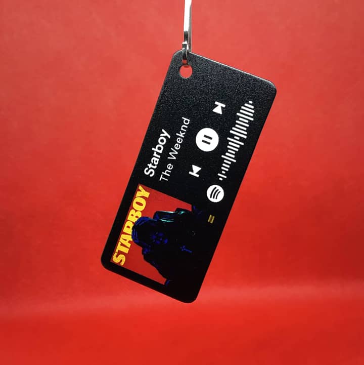Custom Spotify Keychain - Music Tag